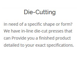 die cutting text image | Airlite Nonwovens