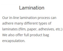 lamination text image | Airlite Nonwovens